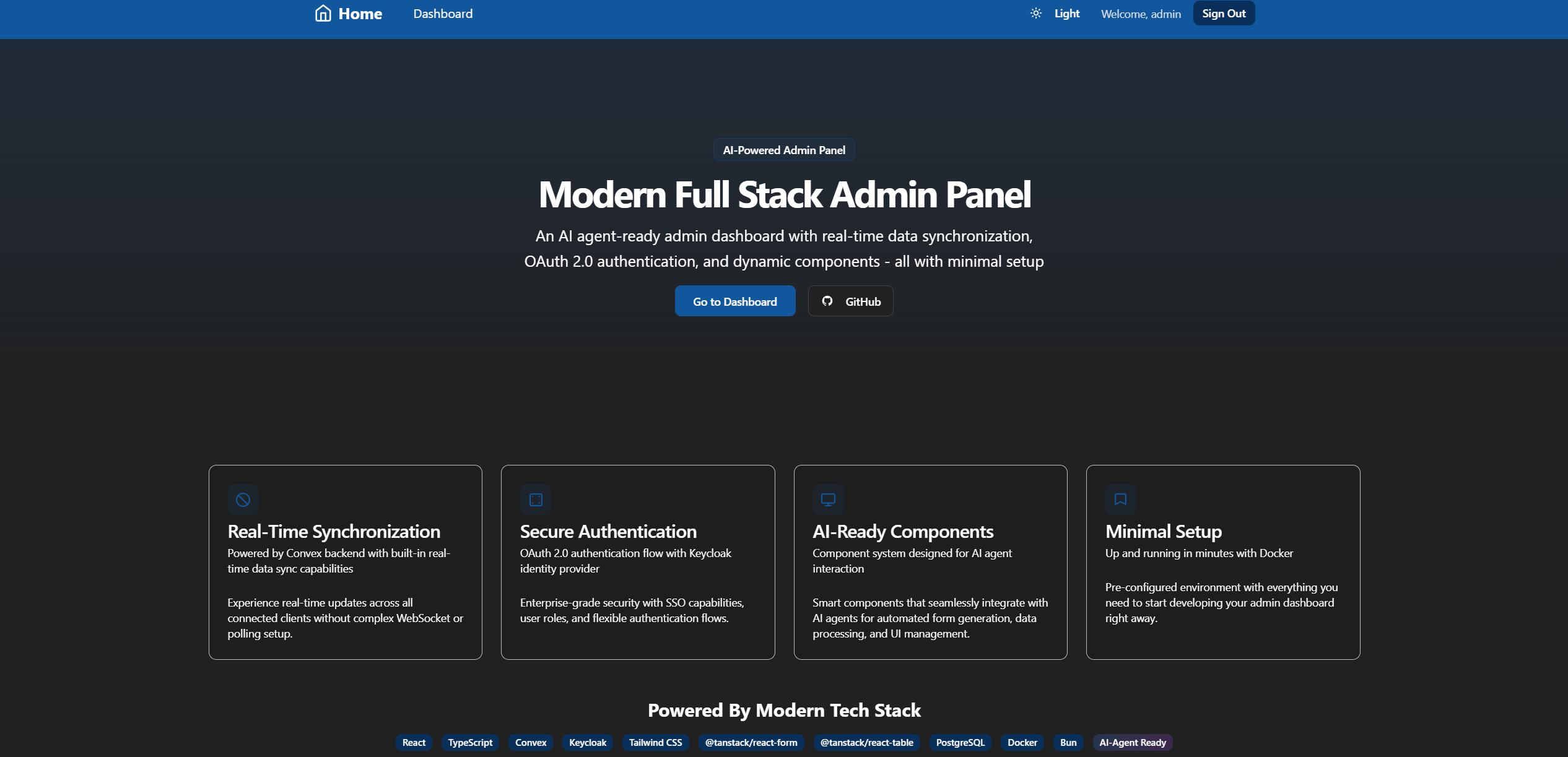 Vite and React Starter App on Convex Self Hosted